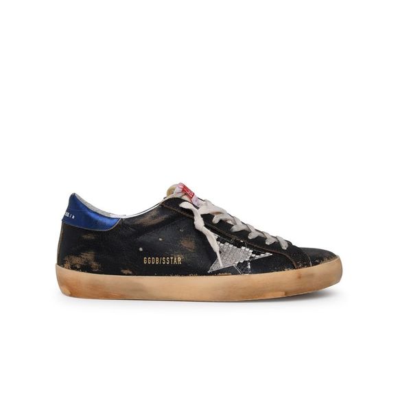 Golden Goose | Shoes | Golden Goose Blue Leather Super Star Sneakers ...